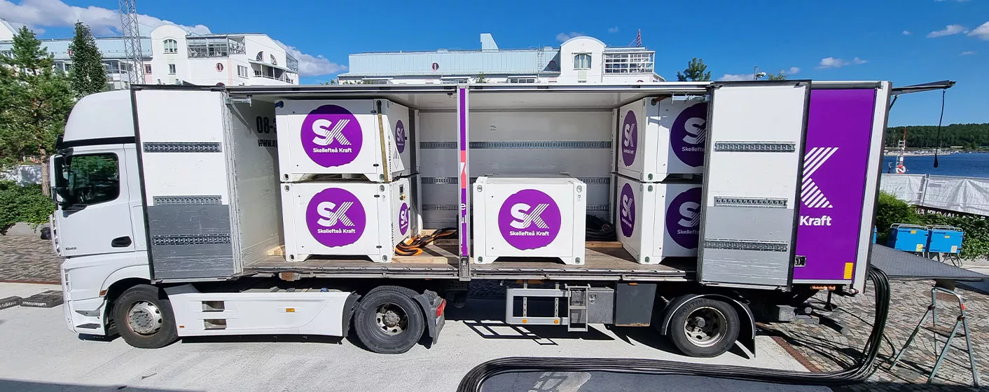Mobil energi- och effektlagring (Power-as-a-service) - Skellefteå Kraft